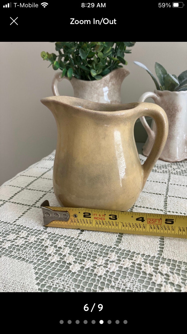 Small Stained & Crazed Ironstone Pitcher - Etsy