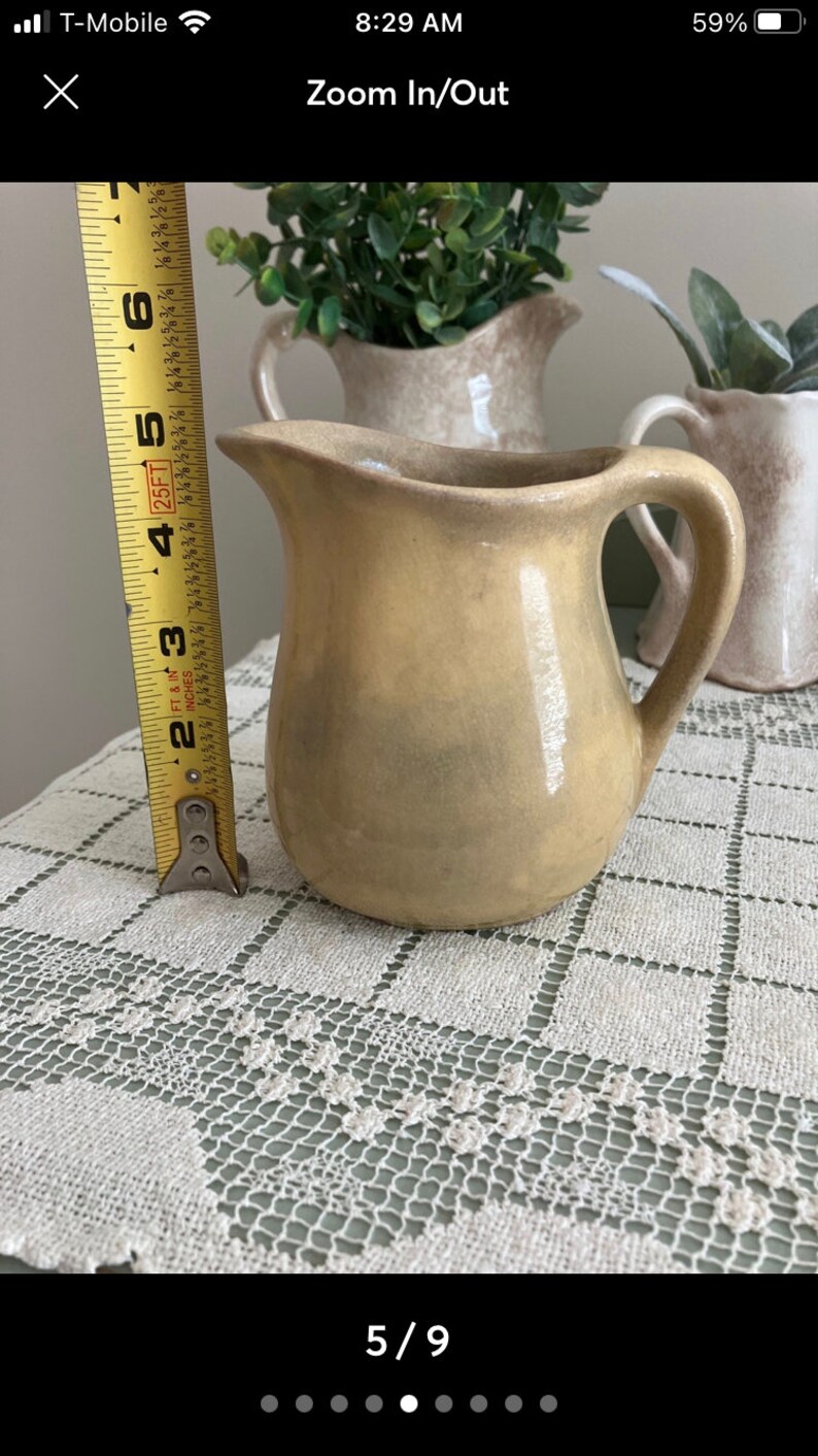 Small Stained & Crazed Ironstone Pitcher - Etsy