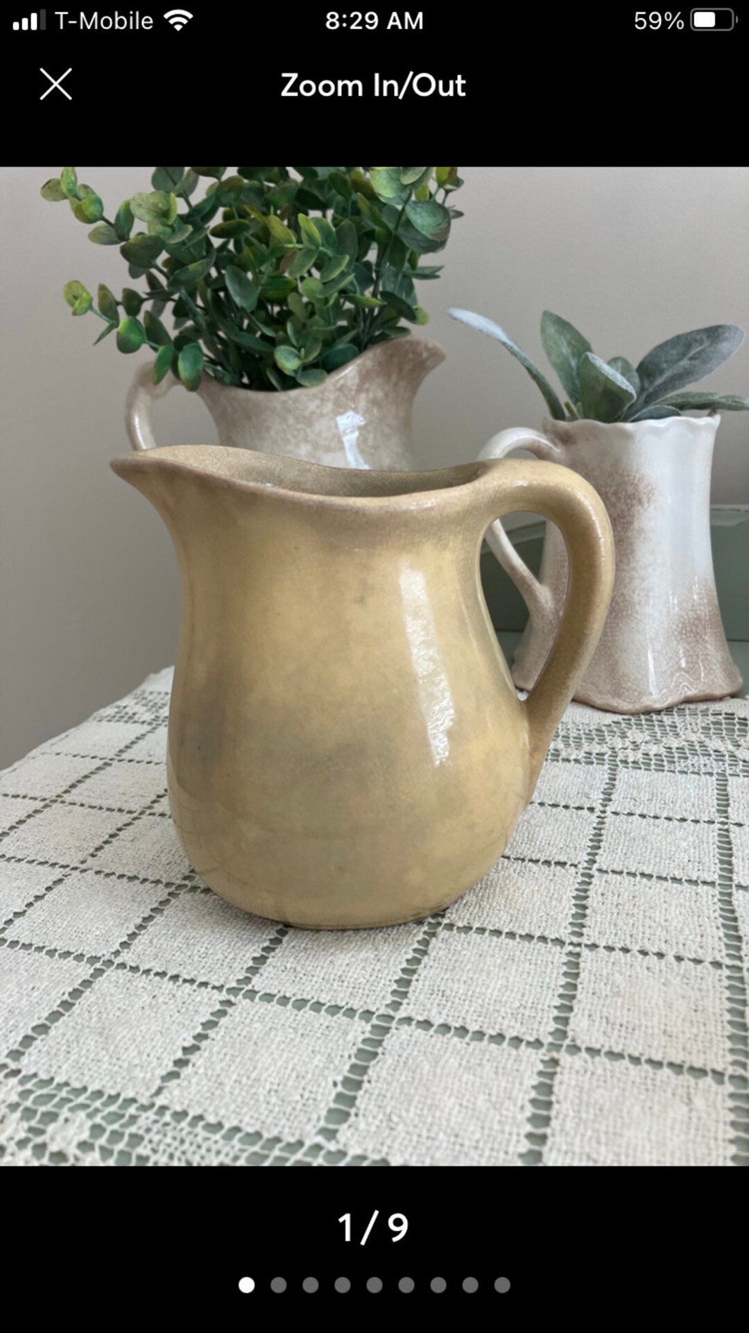 Small Stained & Crazed Ironstone Pitcher - Etsy