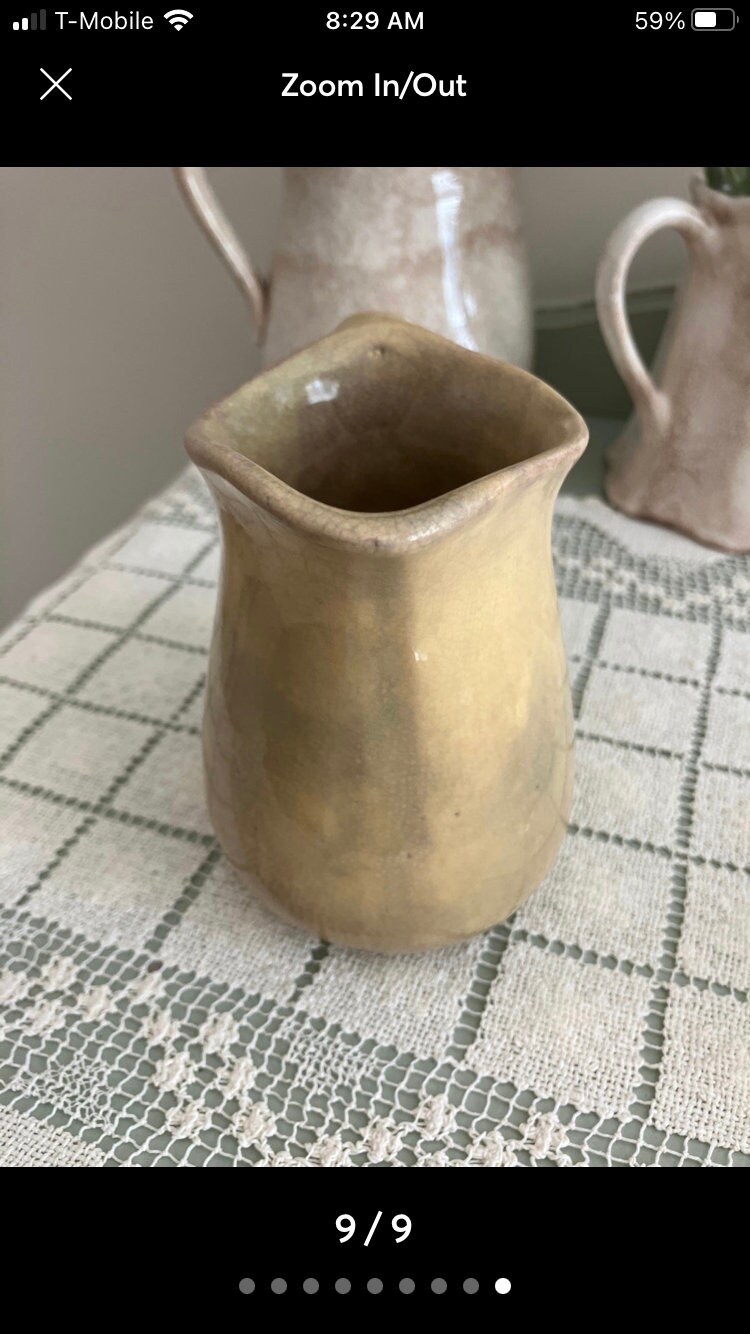 Small Stained & Crazed Ironstone Pitcher - Etsy