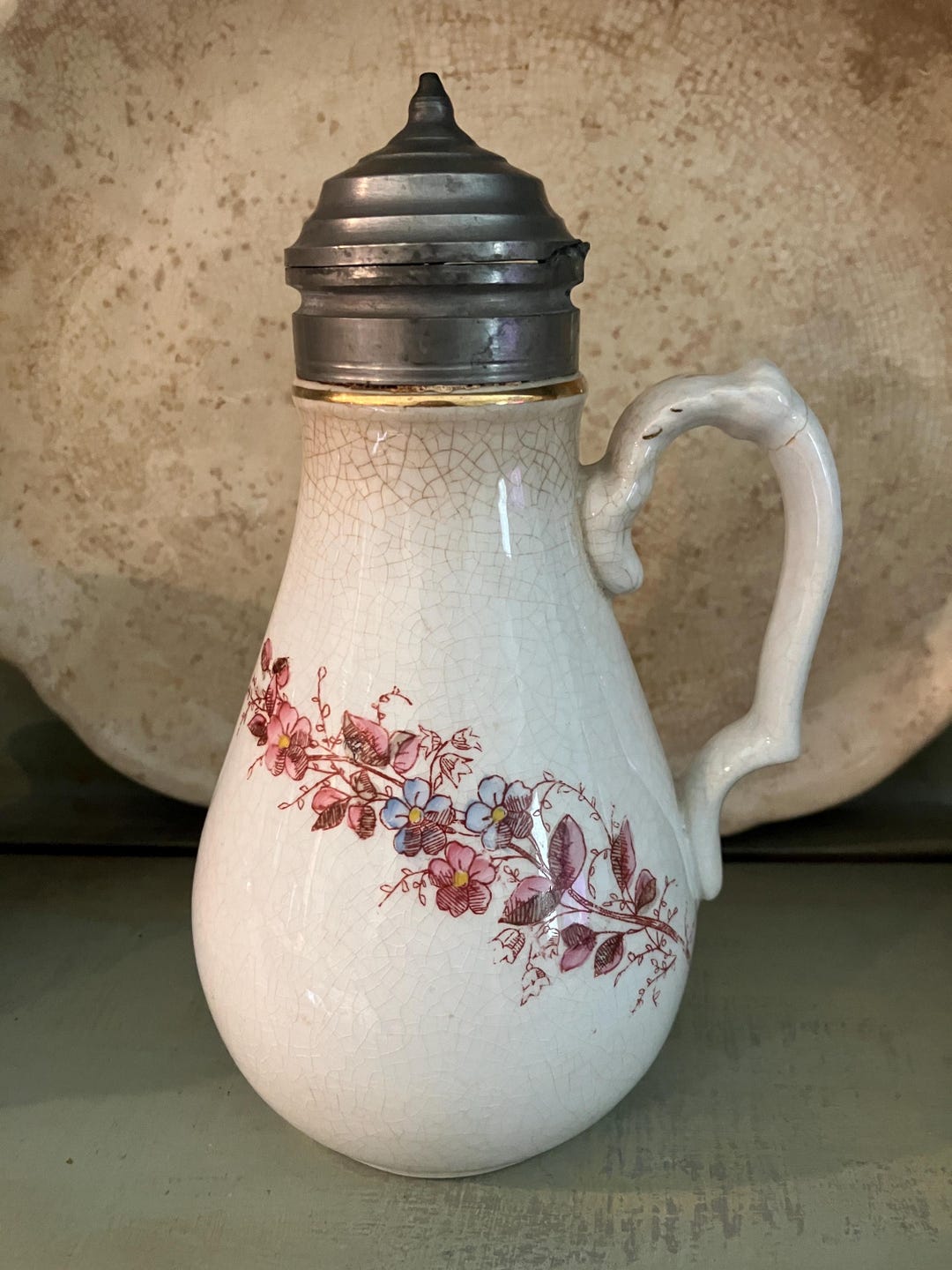 Beautiful Ironstone Syrup Pitcher - Etsy