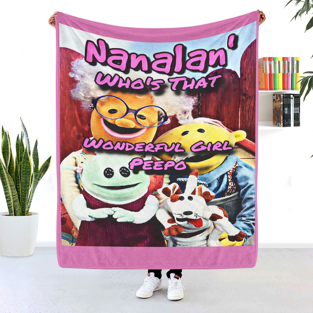 Nanalan Whos That Wonderful Girl Peepo Blanket Etsy