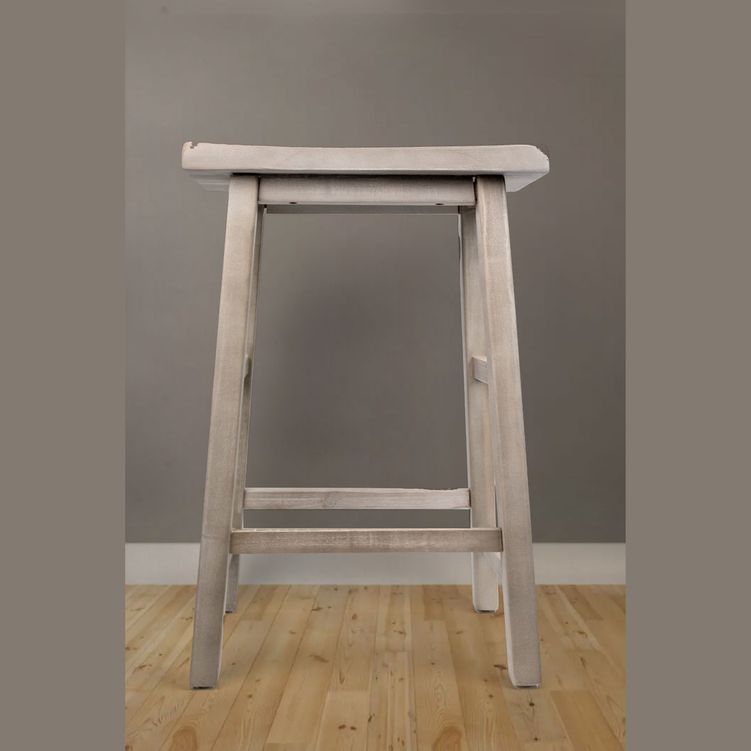 Handmade Bar Stools 24 With Natural Wood Vintage Chair for Kitchen ...