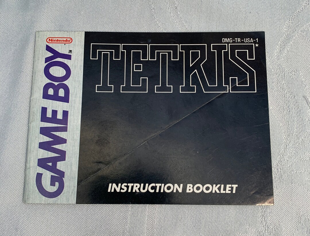 1989 Nintendo Game Boy TETRIS Instruction Booklet - Etsy