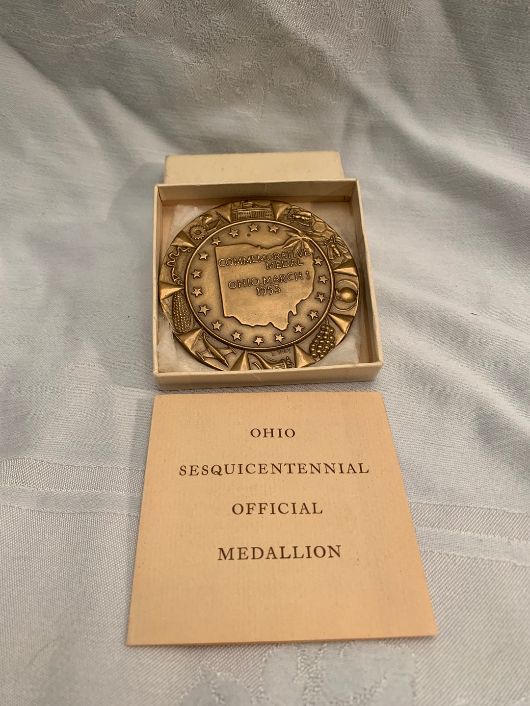 Bronze Medallion Commemorating the ohio Sesquicentennial - Etsy