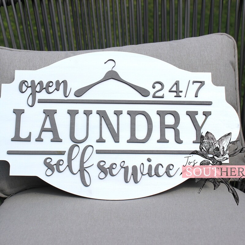 Wood Laundry Sign - Etsy
