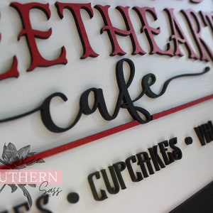 Valentine's Sweetheart Cafe Laser Cut, Wood Sign. - Etsy