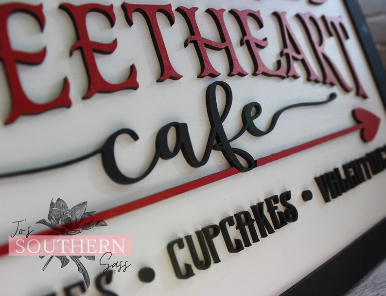 Valentine's Sweetheart Cafe Laser Cut Wood Sign. - Etsy