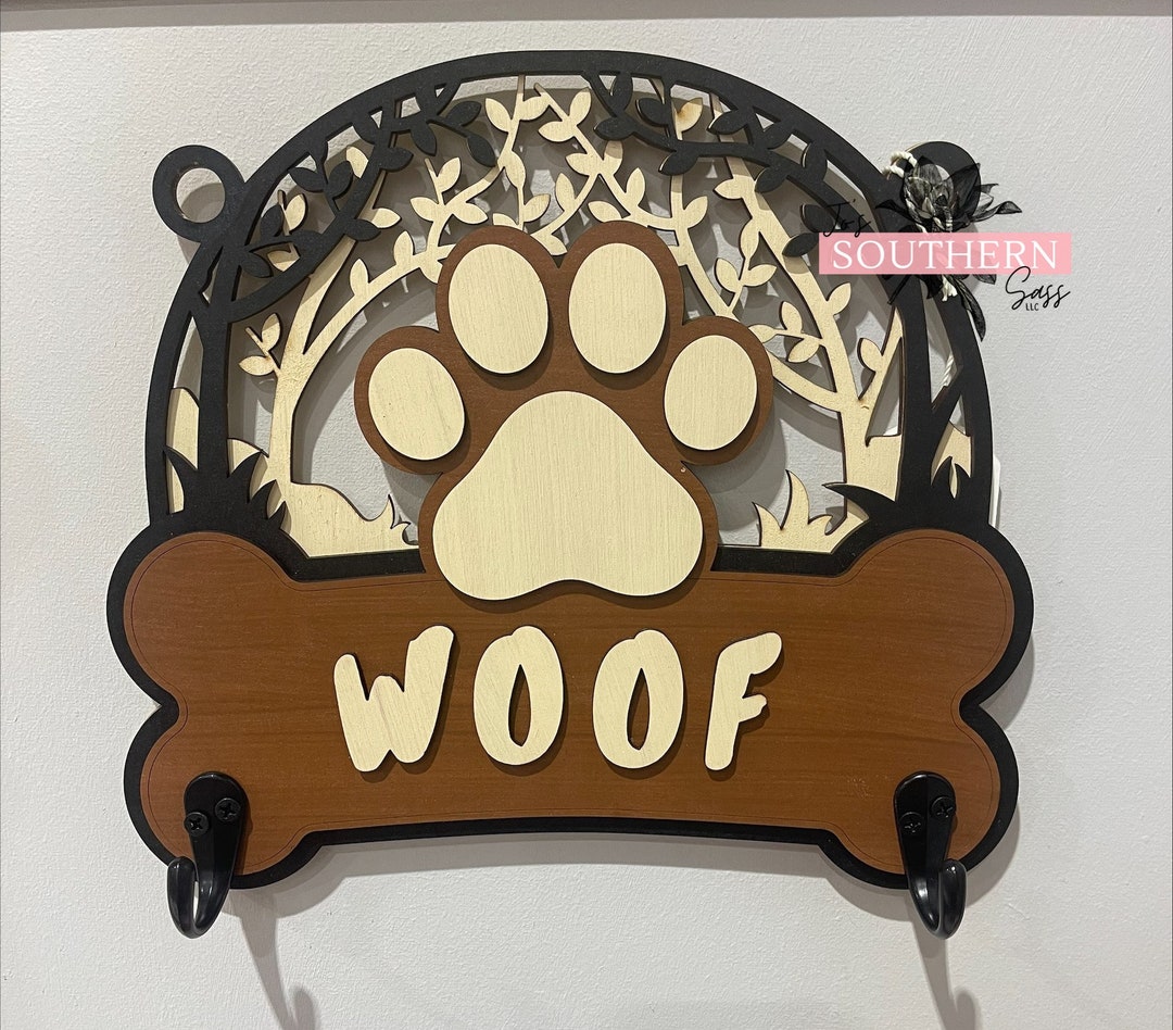 Personalized Leash Holder for 1 to 3 Names - Etsy