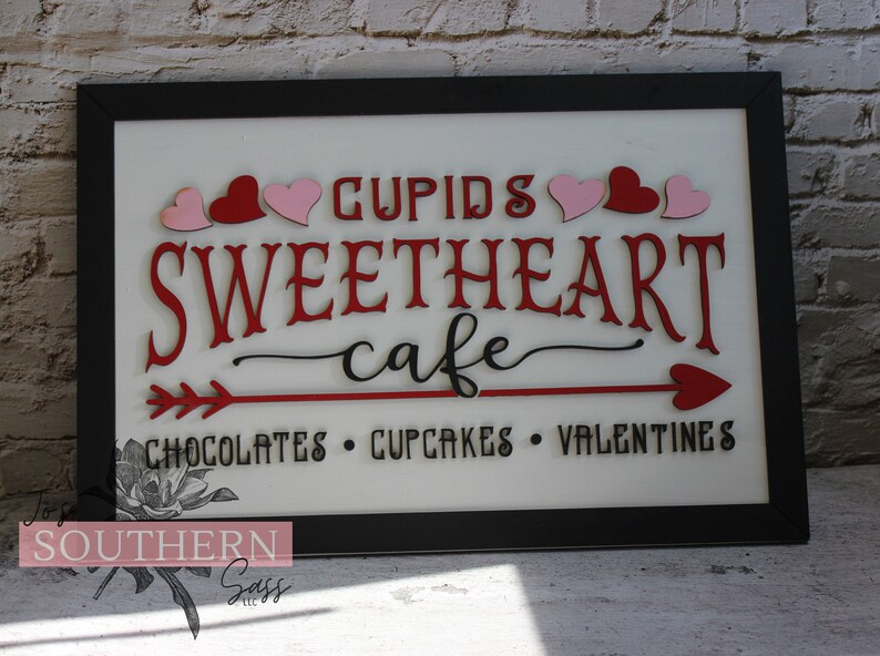 Valentine's Sweetheart Cafe Laser Cut Wood Sign. - Etsy