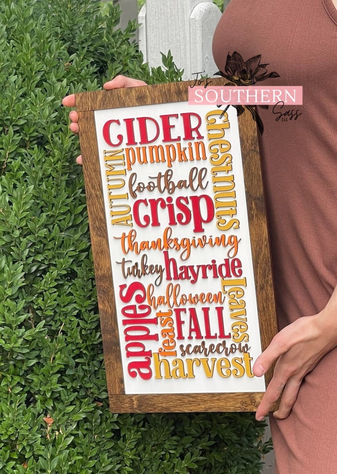 Fall Subway Wall Decor, Word Collage - Etsy