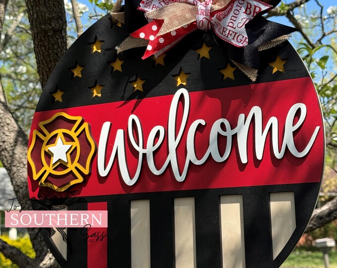 Hero Series: Fire Department Round Signs – 10- & 18-inch Round Decor - Etsy