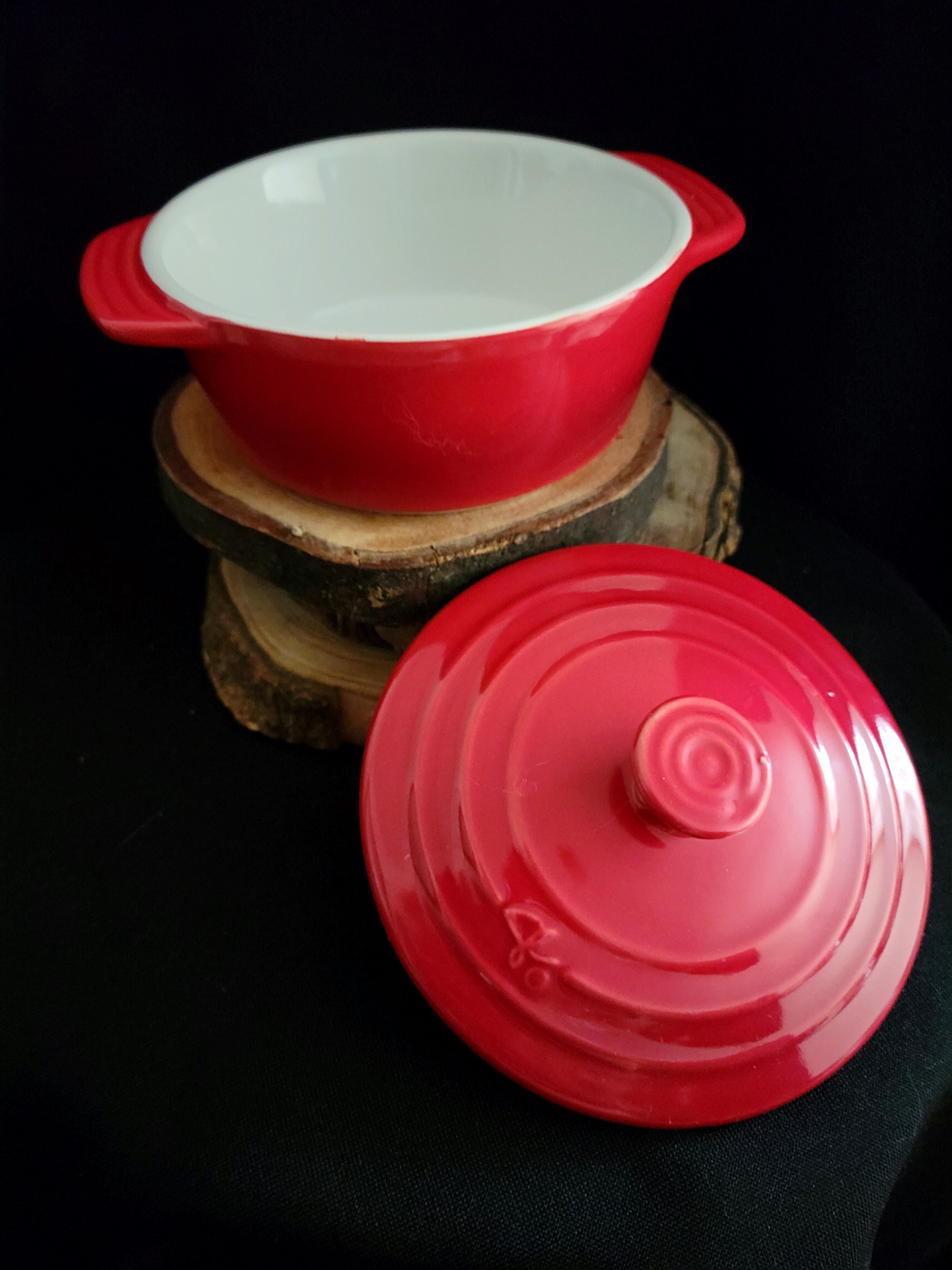 Red Miniature Ceramic Cooking Pot - Kitchen Item for 18 Inch Doll, Oven ...