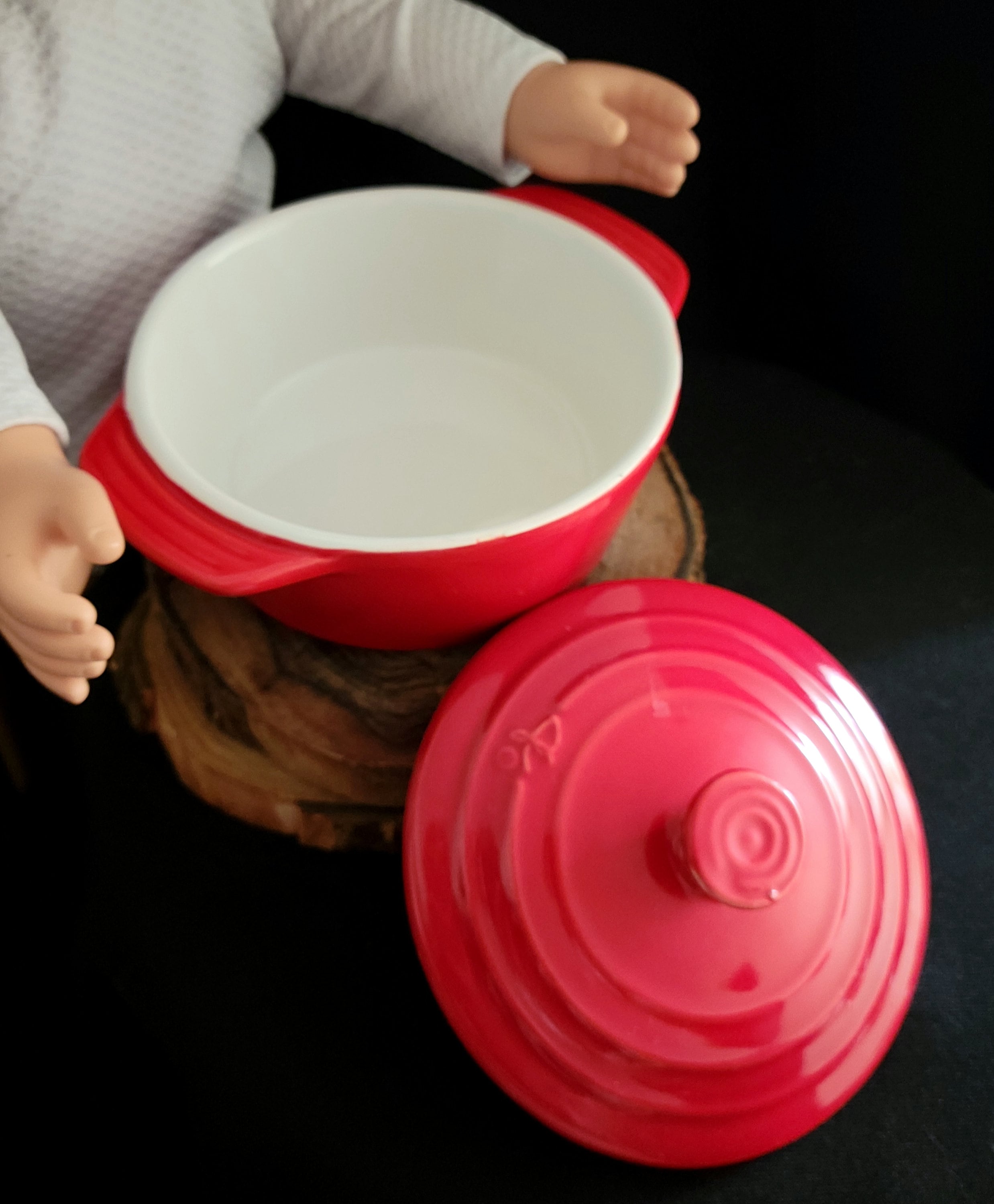 Red Miniature Ceramic Cooking Pot Kitchen Item for 18 Inch - Etsy