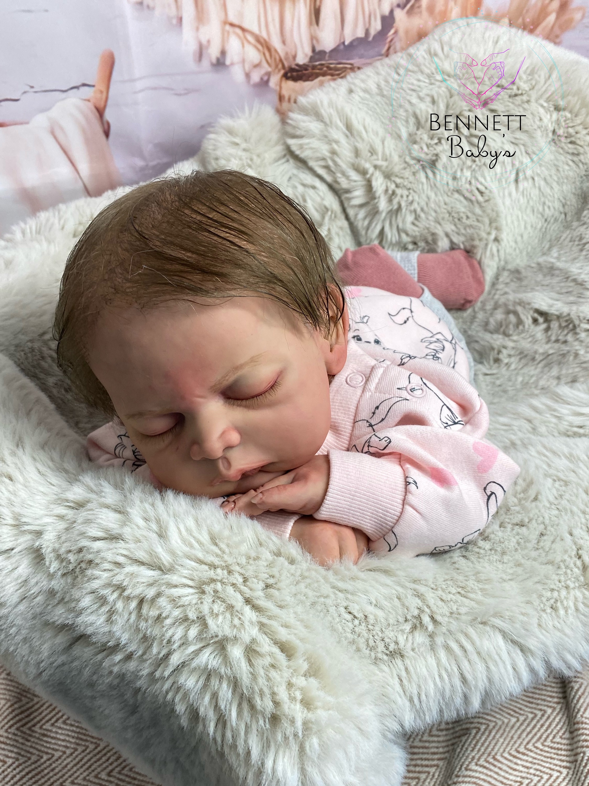 Custom Painted Full Body Silicone Baby Remi Closed Eyes Open Mouth and ...