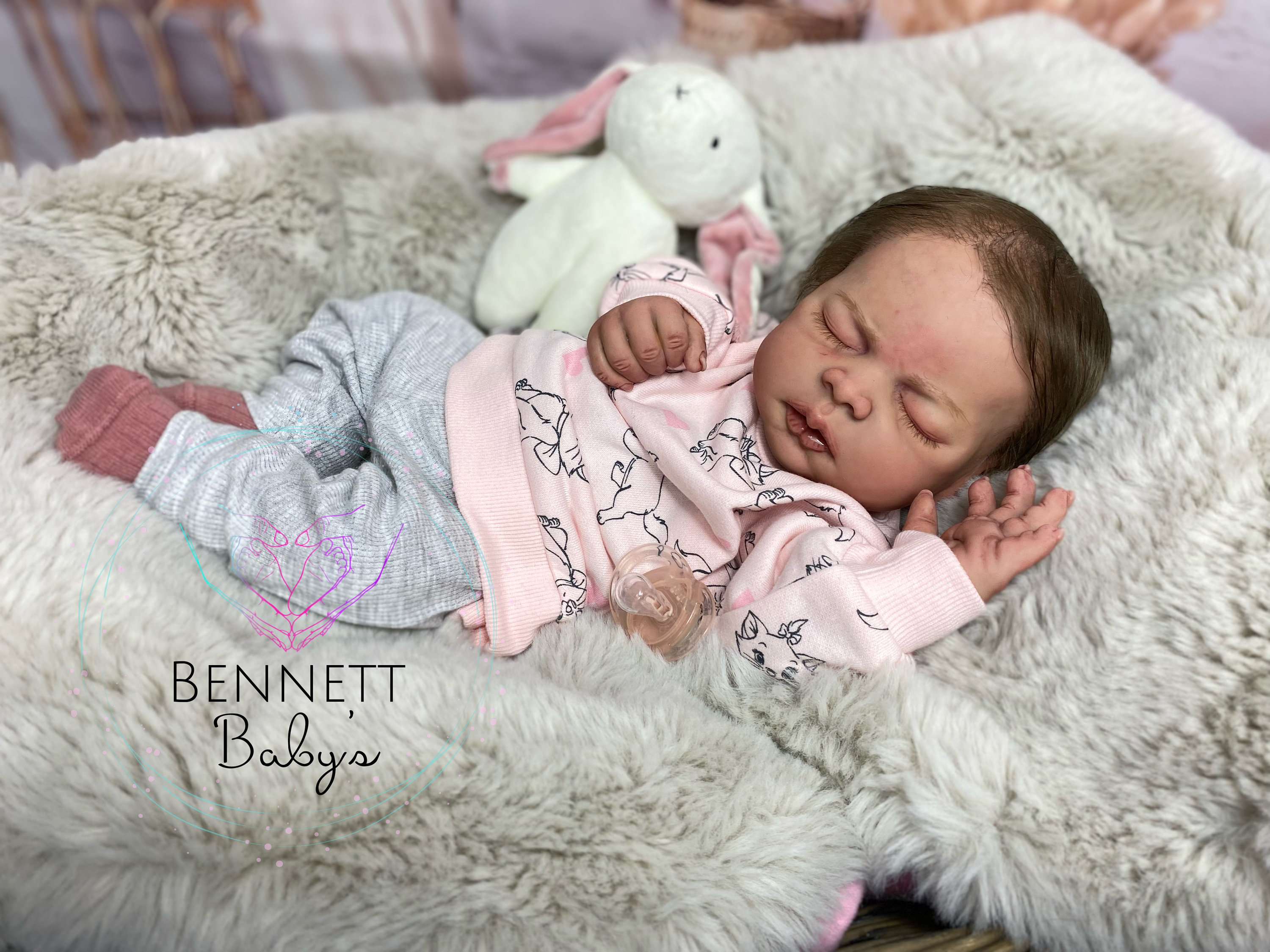 Custom Painted Full Body Silicone Baby Remi Closed Eyes Open Mouth and ...