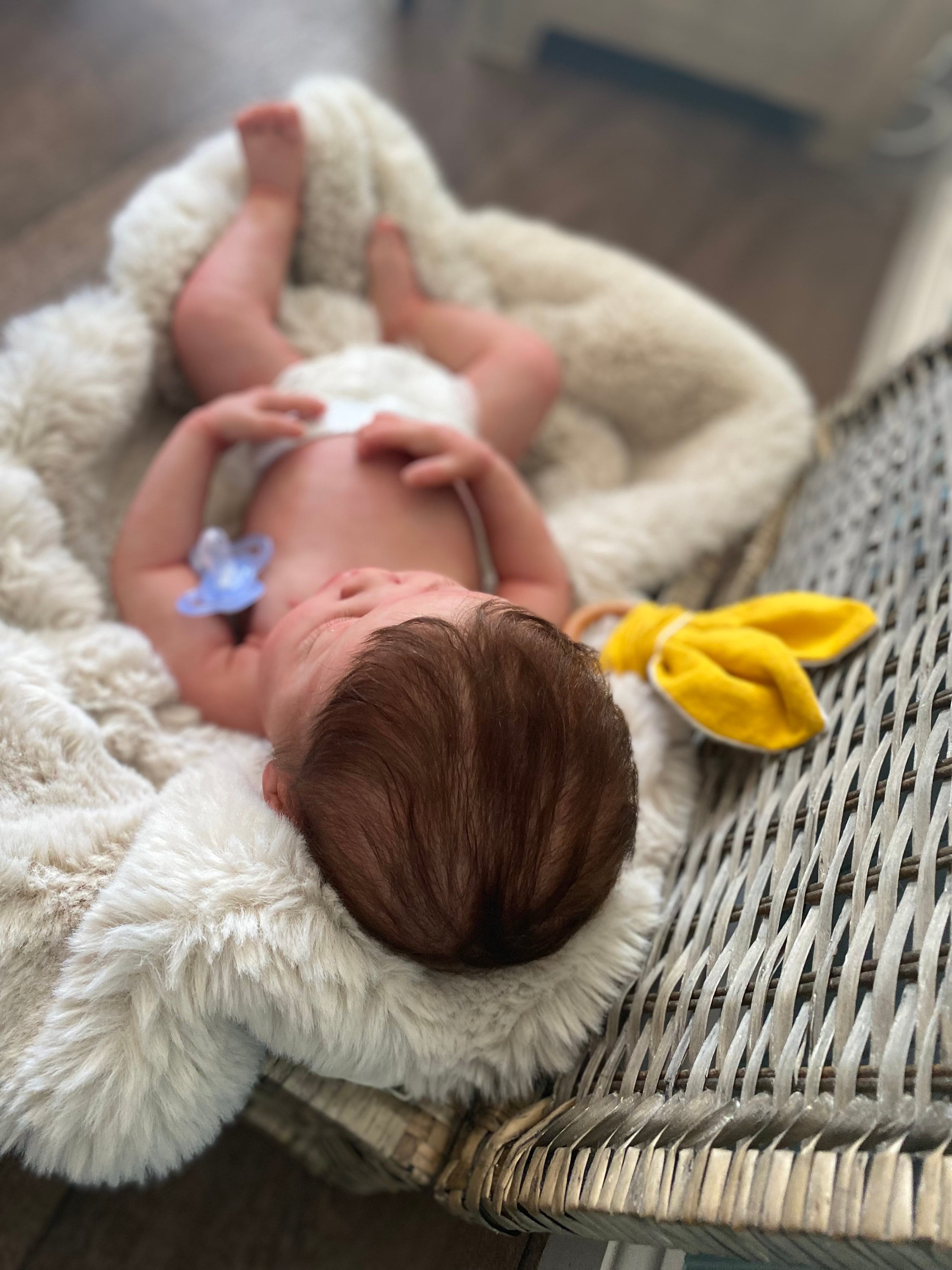 Custom Painted Full Body Silicone Baby Indigo Closed Eyes in Super Soft ...