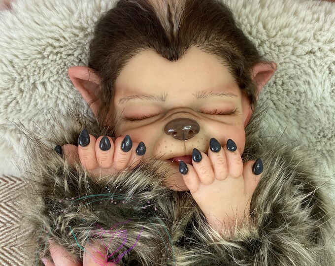 Wolf Pup Partial Silicone Baby Oliver - Etsy