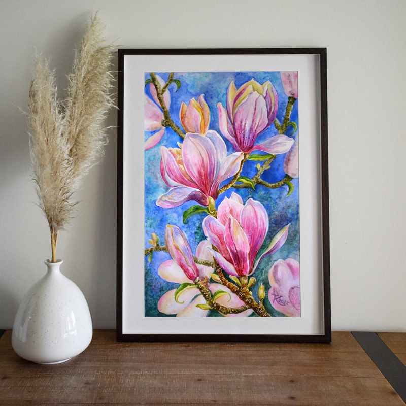 Magnolia Painting - Etsy