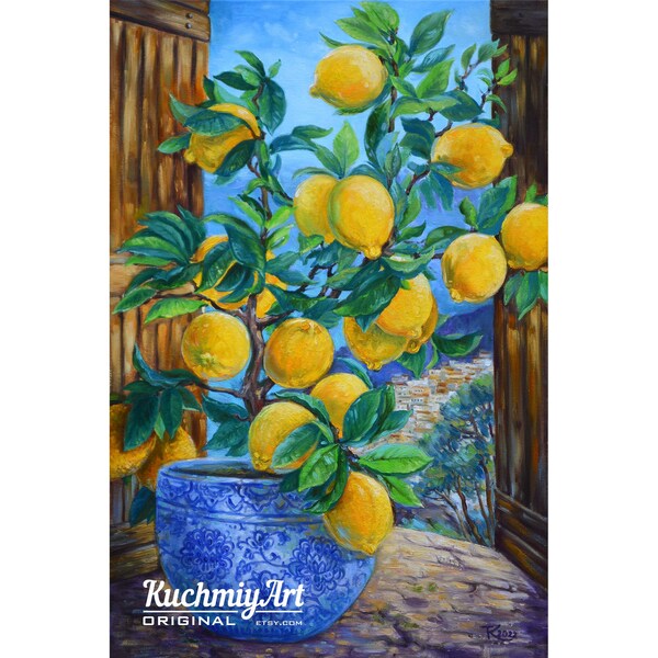 Lemon Painting - Etsy