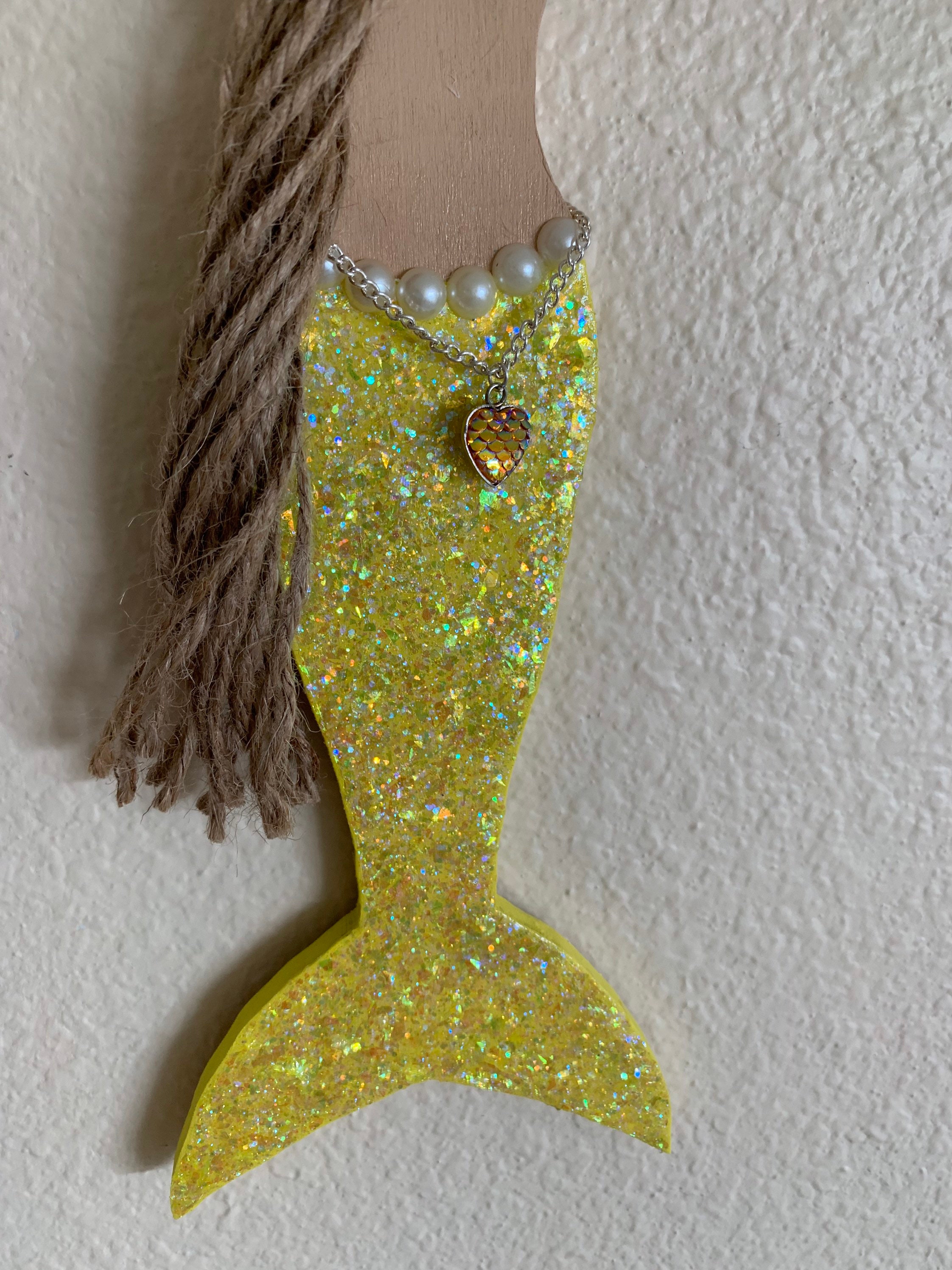 Mermaid Decor Beach Coastal Mermaid Wall Hanging - Etsy