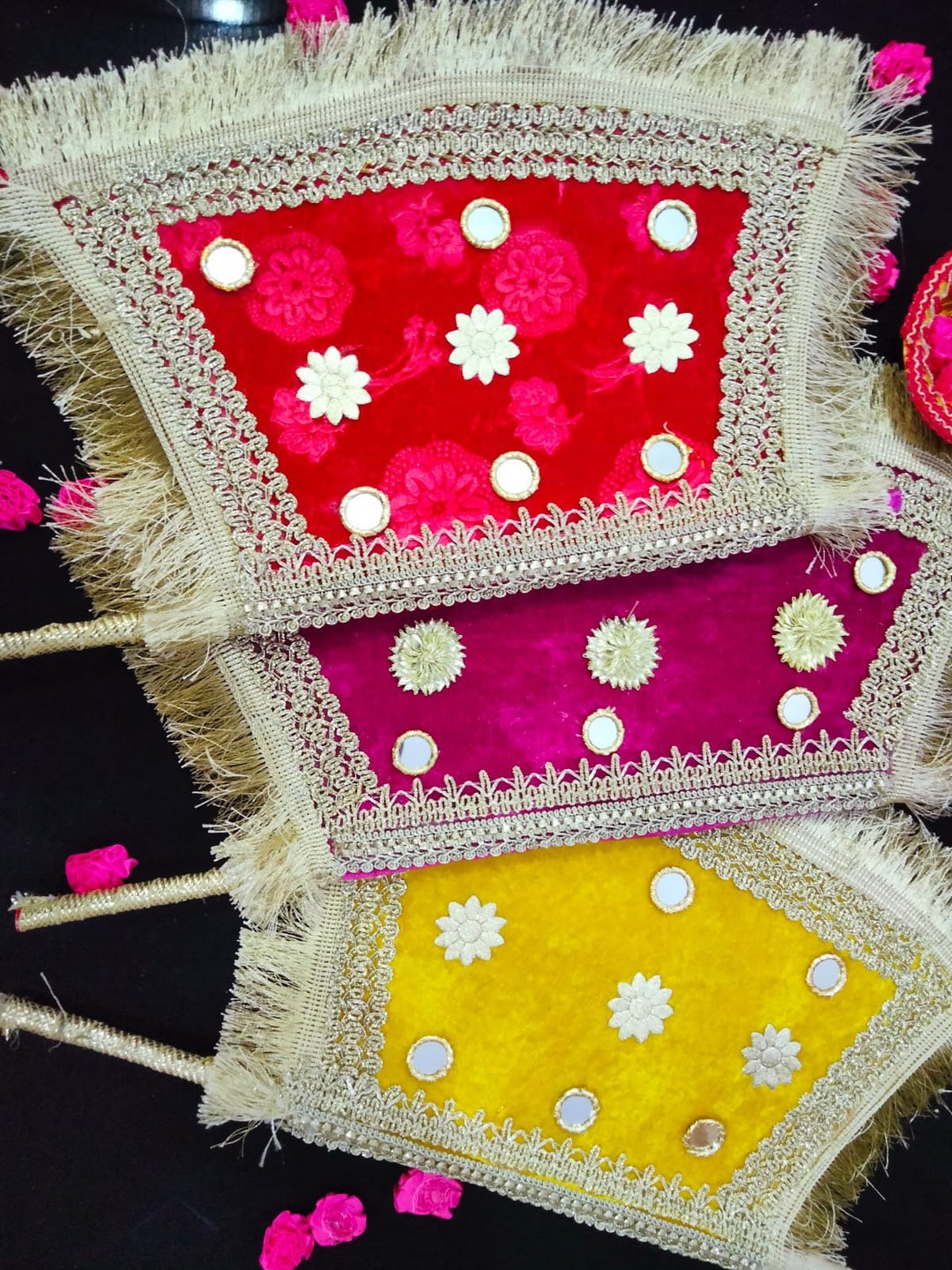 Mehndi Decorated Fan pankha - Etsy