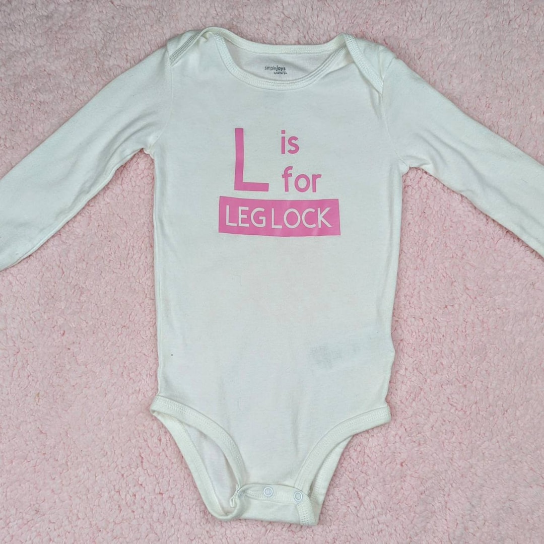 L is for Leg Lock Baby Jiu Jitsu Bodysuit and Toddler Tshirt Jiu-jitsu ...