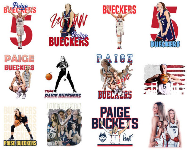 Paige Bueckers Png, Retro American Basketball Shirt, Clipart Digital ...