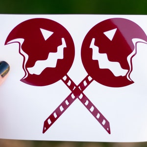 Sam's Lollipop Vinyl Decal, Trick R Treat Decals, Samhain's Candy ...