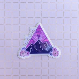 Colorado Mountain Sticker for Water Bottle Mountain Sunset - Etsy