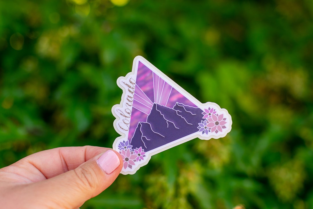 Colorado Mountain Sticker for Water Bottle Mountain Sunset - Etsy