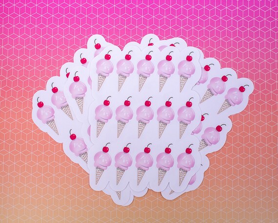 Ice Cream Sticker Sheet Teacher Reward Sticker Well Done | Etsy