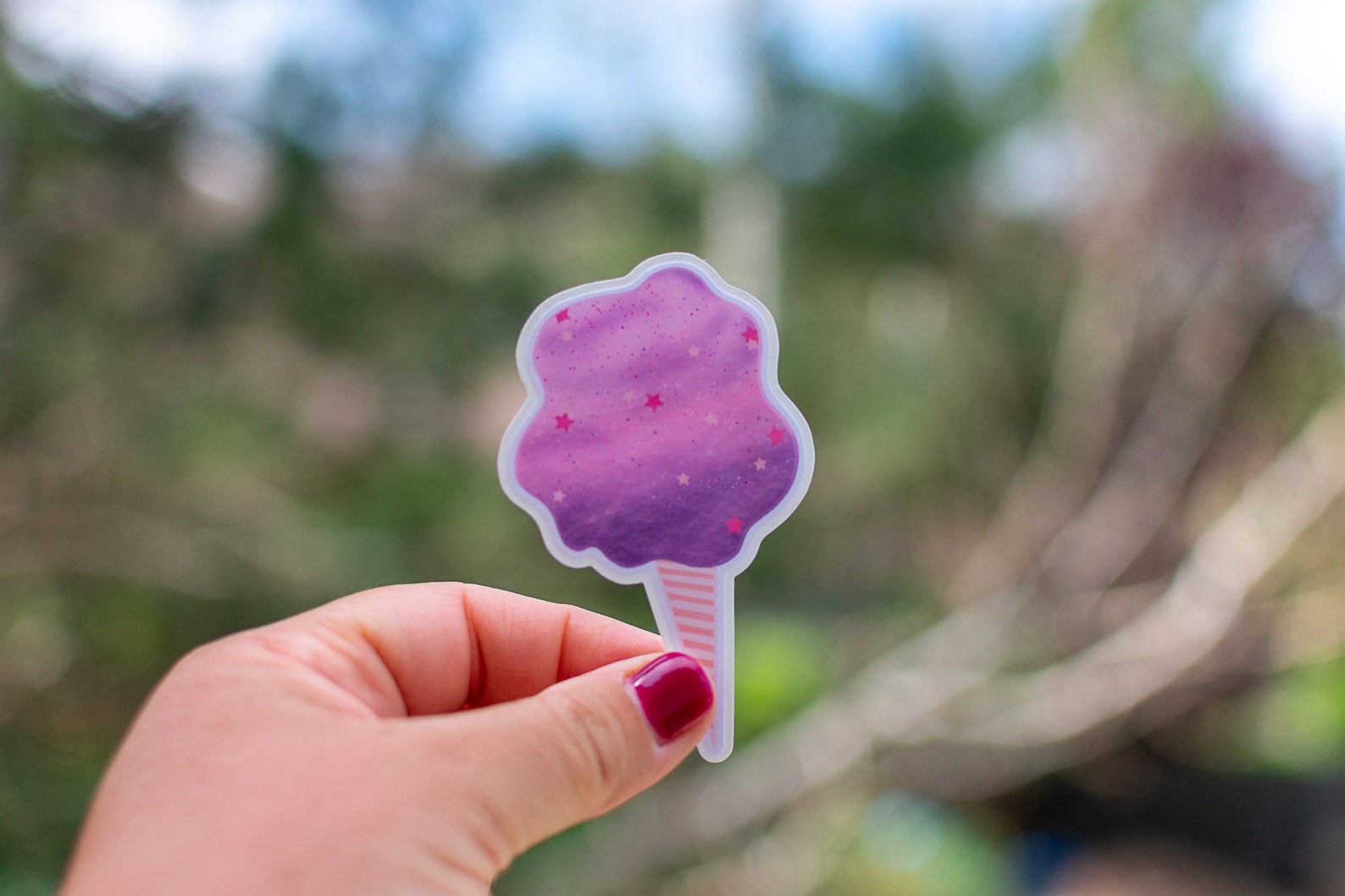 Cotton Candy Sticker, Carnival Food Stickers, Summer Treats Sticker ...