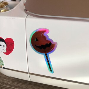 Holographic Sam's Lollipop Sticker, Trick or Treat Movie Sticker ...