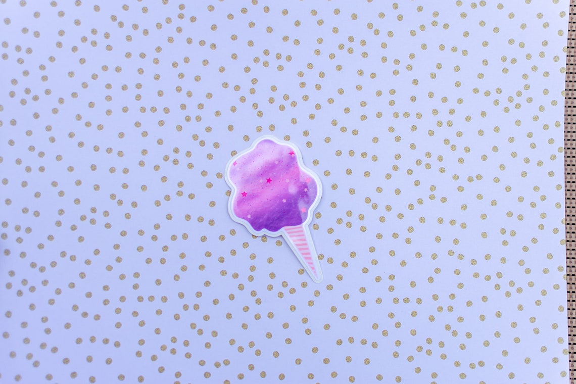 Cotton Candy Sticker, Carnival Food Stickers, Summer Treats Sticker ...