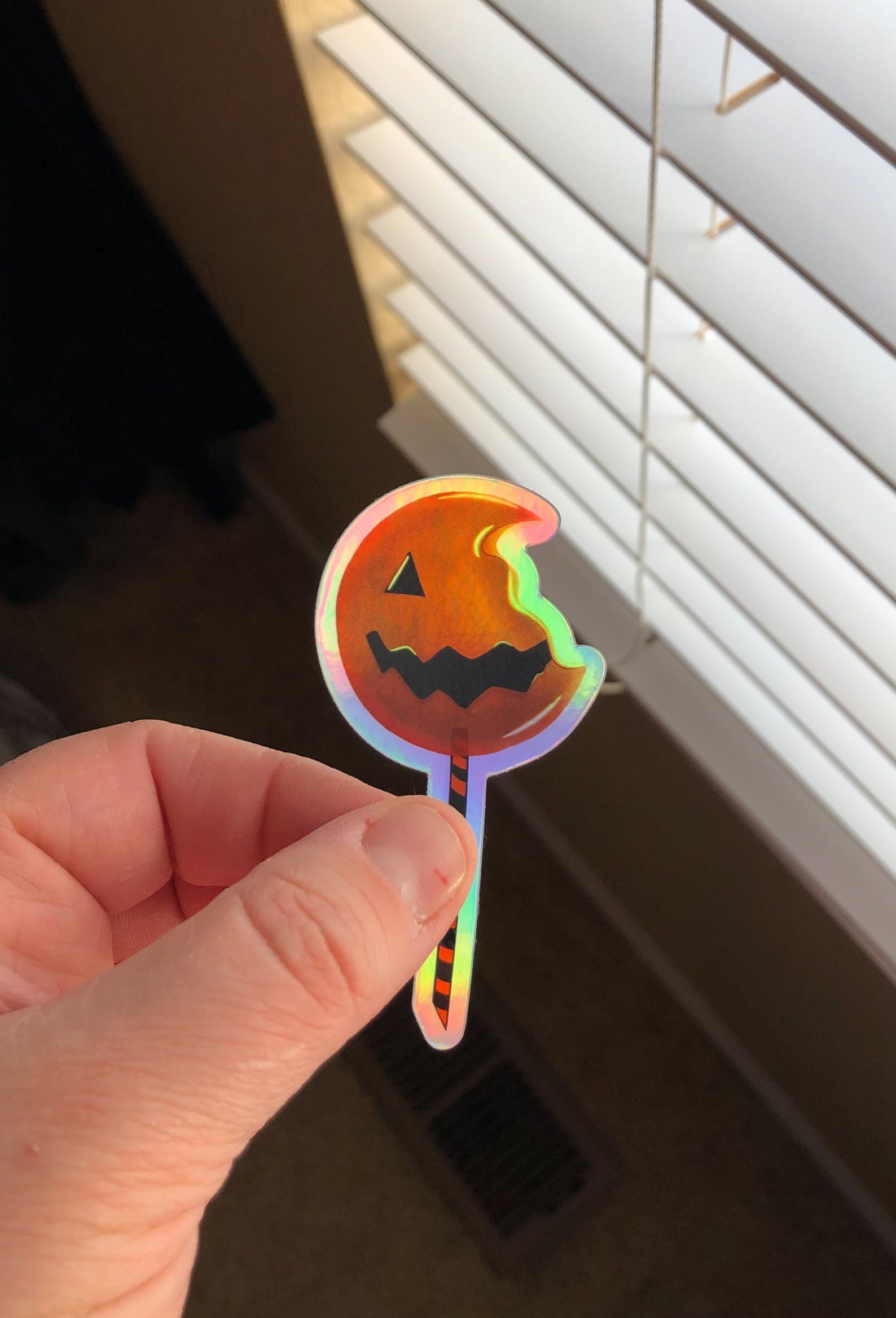 Holographic Sam's Lollipop Sticker Trick or Treat Movie - Etsy