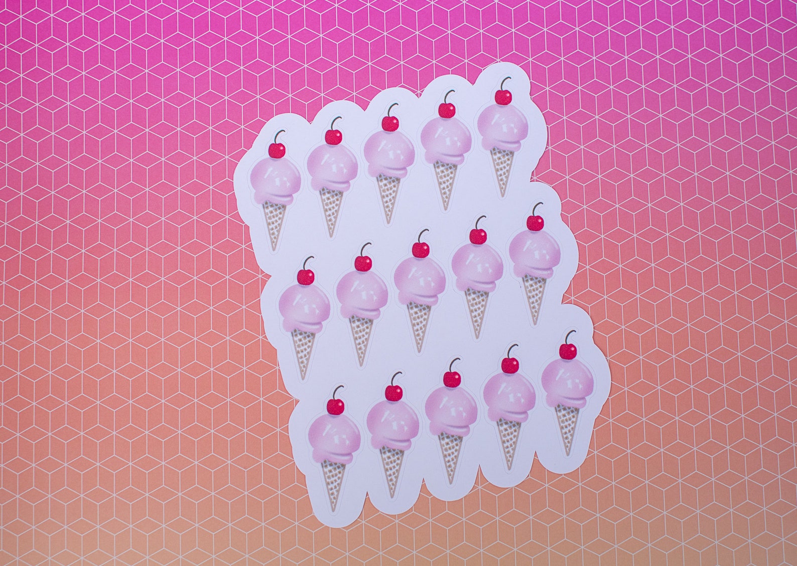 Ice Cream Sticker Sheet Teacher Reward Sticker Well Done | Etsy