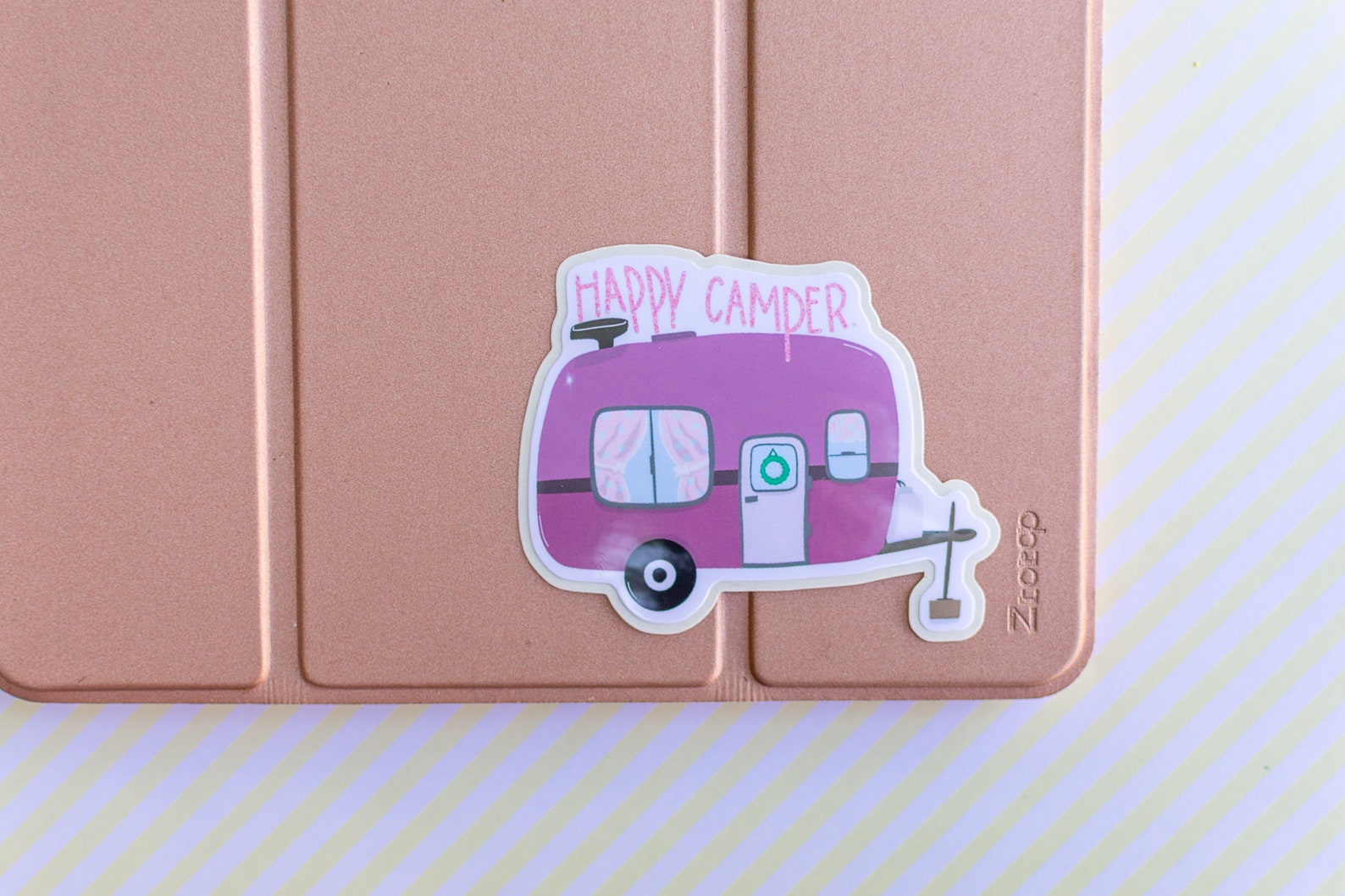 Happy Camper Sticker Cute Camper Sticker Travel Trailer | Etsy