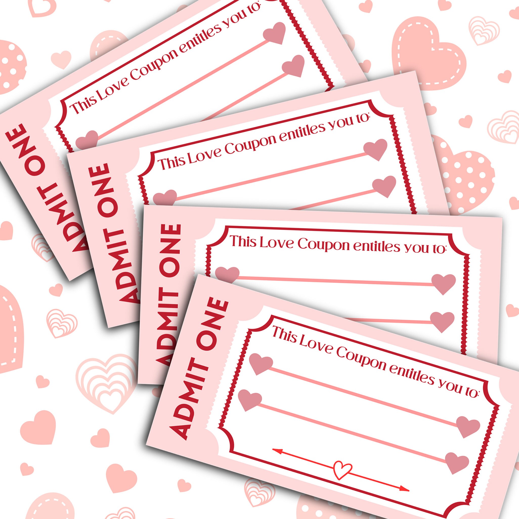 Valentine's Love Coupons Instant Download Printable PDF - Etsy