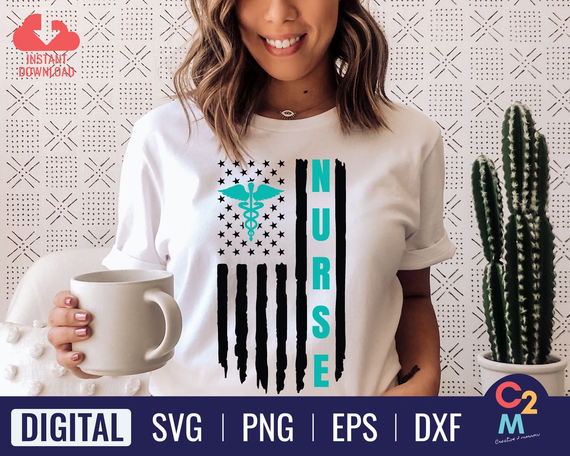 Nurse American Flag SVG Nurse Flag Nurse SVG Nurse 4th - Etsy