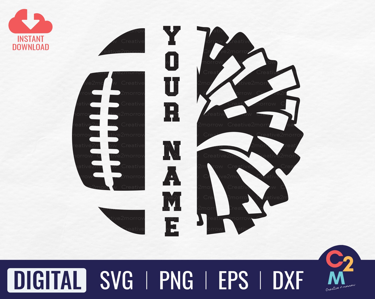 Football Cheer SVG | Football Name SVG | Football Svg | Football Player ...