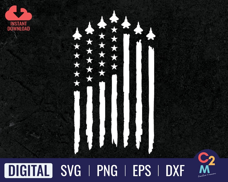 Fighter Jet American Flag Svg Air Force Svg Air Force Flag Etsy