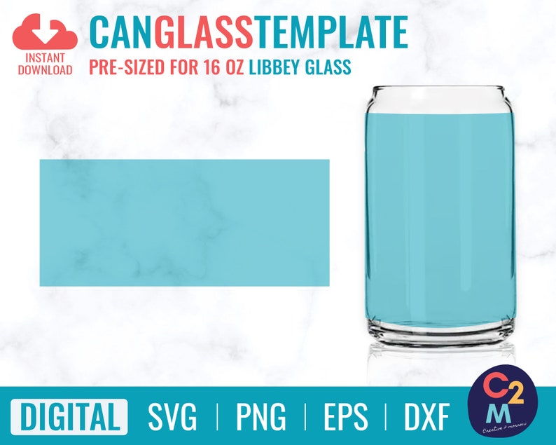 Libbey Glass Template 16 OZ Can Glass Template Libbey Glass Etsy