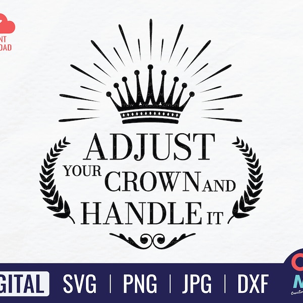 Adjust Your Crown Svg - Etsy