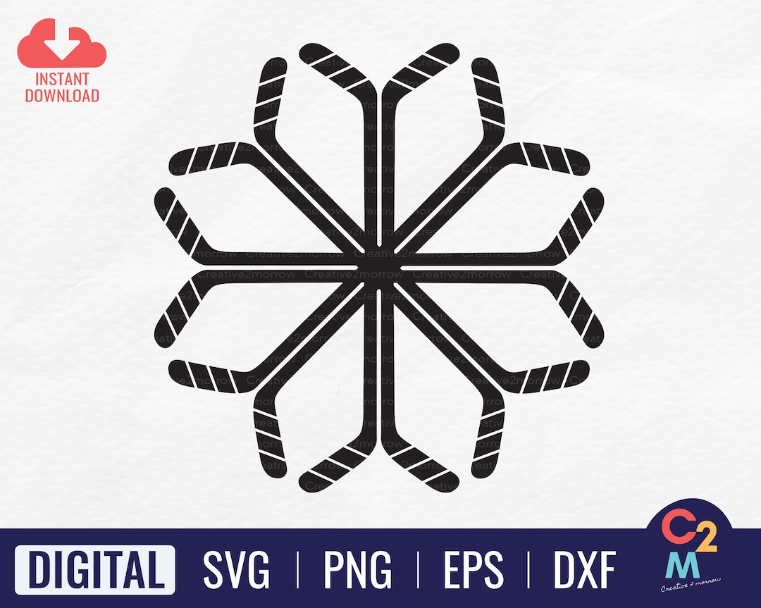 Hockey Stick Snowflake SVG | Hockey SVG | Funny Hockey SVG | Hockey ...