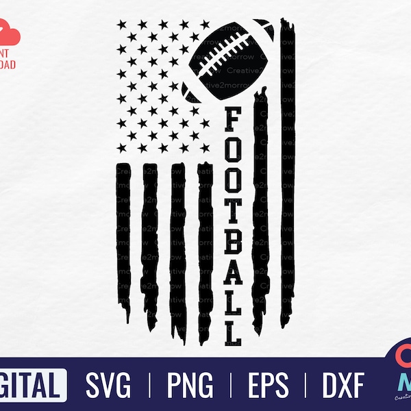 Flag Football Svg - Etsy