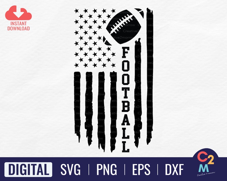 Football American Flag SVG Football Usa Flag SVG Football - Etsy