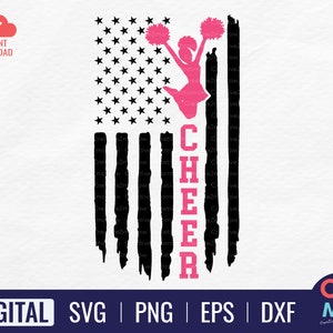 Cheer American Flag SVG | Cheer Usa Flag SVG | Cheer Flag SVG | Cheer ...