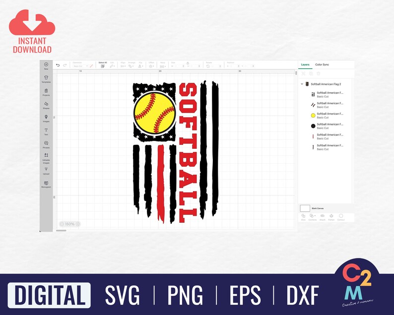 Softball American Flag SVG | Softball Usa Flag SVG | Softball Flag SVG ...