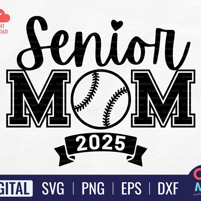 Senior Mom Baseball Svg - Etsy